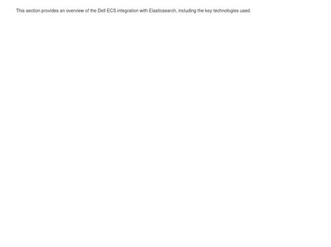 Solution Overview Dell Ecs Backing Up Elasticsearch Snapshot Data