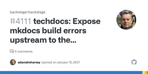 techdocs expose mkdocs build errors upstream to the frontend · issue