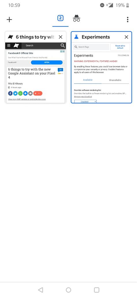 Chrome Testing Busy Grid Tab Switcher With Incognito Toggle Search Bar And Site Shortcuts