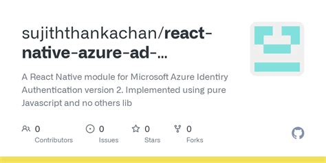 GitHub Sujiththankachan React Native Azure Ad Authentication A React Native Module For