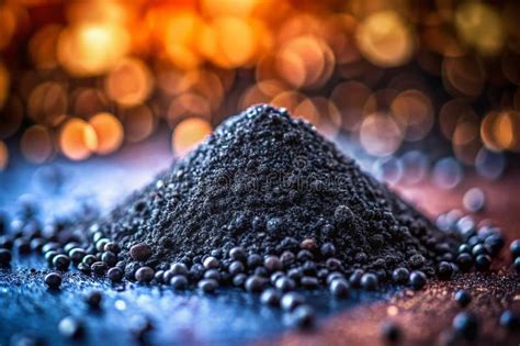 Closeup View Of Black Gunpowder Granules A Detailed Look At The