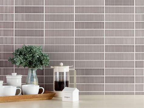 Ribbed Fawn Glossy Ceramic Tile Floor And Decor