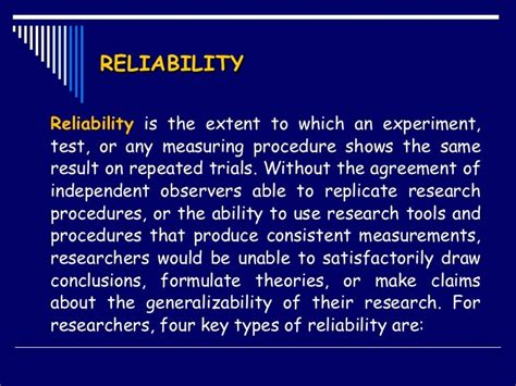 Presentation Validity And Reliability