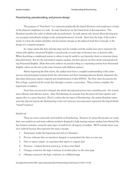 1 Flowcharting Pseudocoding And Process Design