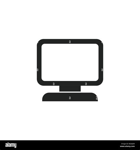Computer Vector Illustration Monitor Flat Icon Stock Vector Image Art Alamy