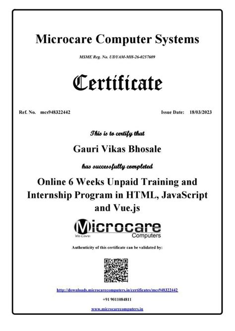 Gauri Bhosale On Linkedin Internship Training Javascript Html Vue