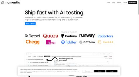 Momentic Ai Powered Testing For Faster Reliable Software Development