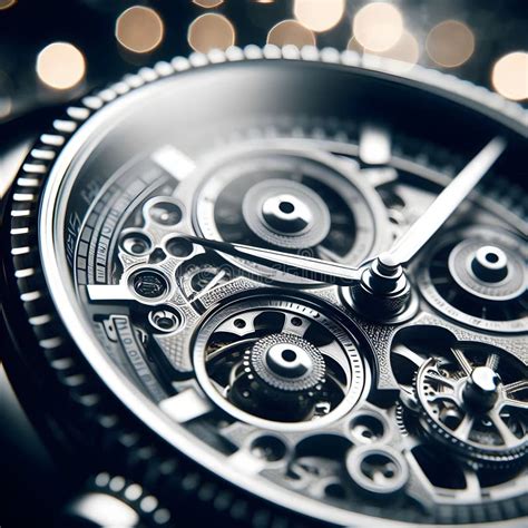 A Macro Photography Of A Luxury Watch With The Intricate Details Of The