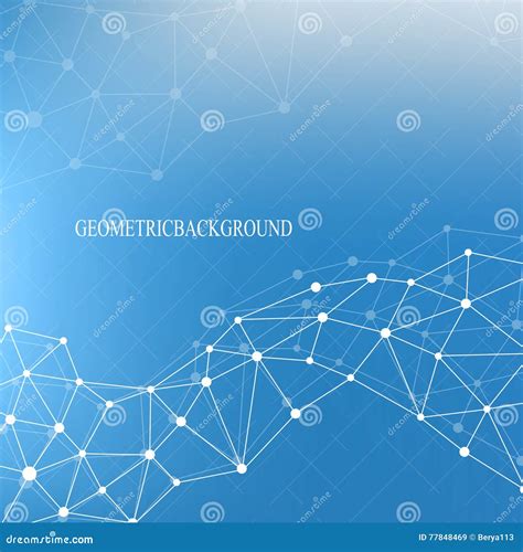 Structure Molecule Atom Dna And Communication Background Concept Of Neurons Connected Lines