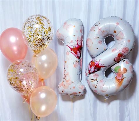 Купить Воздушный шар цифра 18 цвет макарун - Гелиевые шары в ...