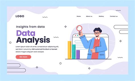 Free Vector Hand Drawn Data Analysis Landing Page