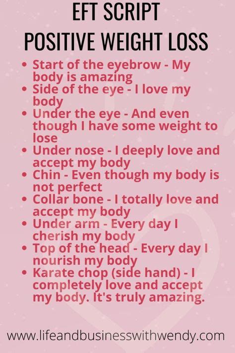 Eft Tapping Script For Weight Loss And Feeling Positive