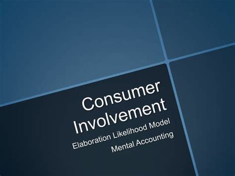 Consumer Behaviour Involvement Ppt Ppt Science