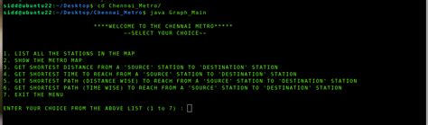 Github Siddharthrajrana Chennai Metro The Chennai Metro Is A Java Based Console Application