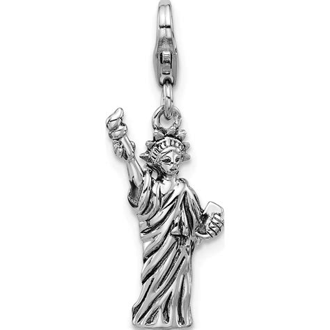 Sterling Silver Ss Amore La Vita Antiqued Rhod Plated 3 D Statue Of