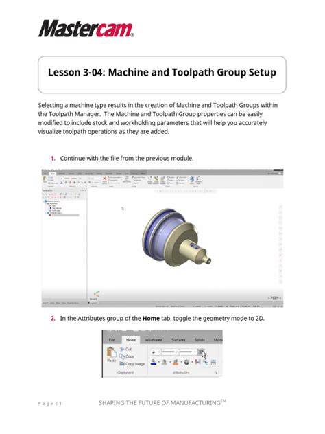 L3 04 Machine And Toolpath Group Setup Pdf Machine Tool Software