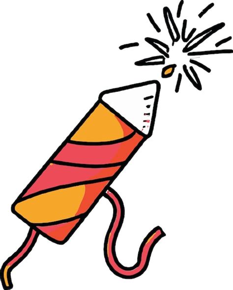 Premium Vector Glowing Rockets Red Rocket Firework Taking Flight In Vector Illustration