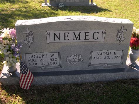 Joseph William “joe” Nemec 1920 2010 Find A Grave Memorial