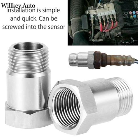 Oxygen Sensor Adapter For Exhaust System 2pcs Oxygen Sensor Adapter