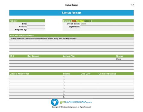 Project Status Report Powerpoint Template