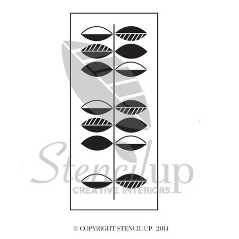 Leaf And Stem Allover Wallpaper Stencil Reusable Stencil Diy Etsy