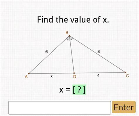 Find The Value Of X 6 B 8 A X D 4 C X