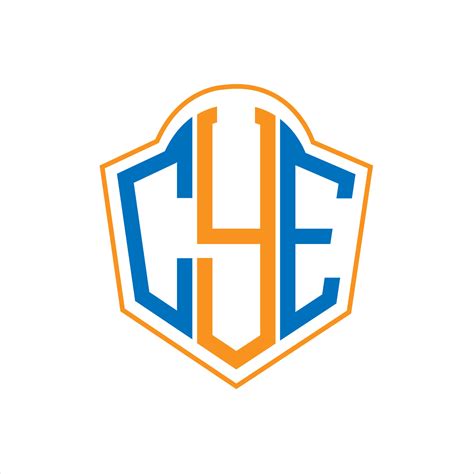 Cye Abstract Monogram Shield Logo Design On White Background Cye