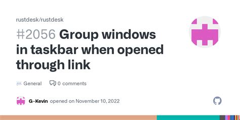 Group Windows In Taskbar When Opened Through Link Rustdesk Rustdesk Discussion GitHub