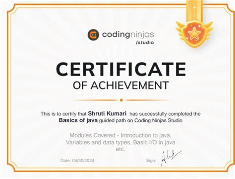 shruti kumari on linkedin java codingninjas certificate