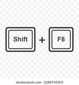 Vector Illustration Shift F Icon Dark Stock Vector Royalty Free Shutterstock