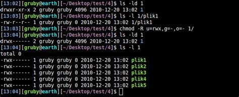 linux pomoc polecenia systemowe chmod zmiana dostępu do plików
