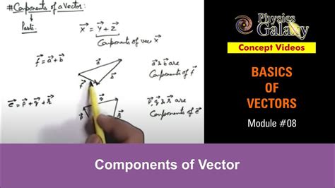 Class 11 Physics Basics Of Vectors 8 Components Of Vector For Jee And Neet Youtube