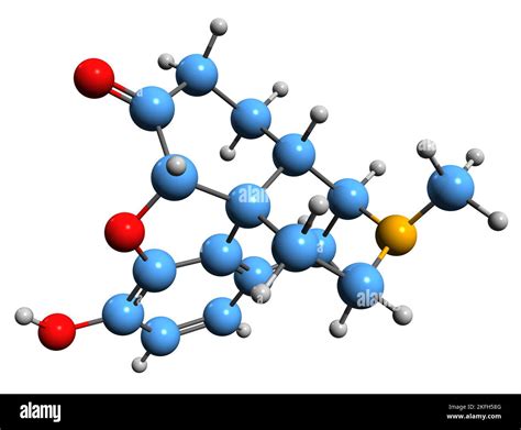 3d Image Of Hydromorphone Skeletal Formula Molecular Chemical Structure Of Opioid