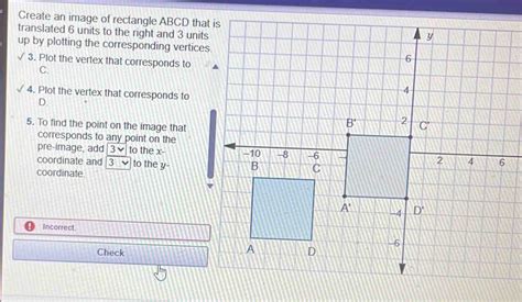 Create An Image Of Rectangle ABCD Tha Translated 6 Units To The Right
