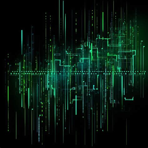 premium ai image hacking matrix borderline design neon lines style