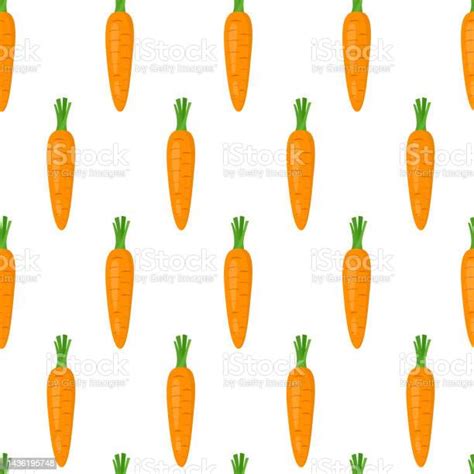 만화 당근과 원활한 패턴 부활절 또는 건강 식품 테마 배경 야채 채식주의 자 또는 채식주의 자 음식 벽지 건강한 생활방식에 대한 스톡 벡터 아트 및 기타 이미지 Istock