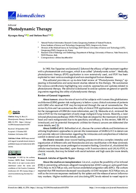 Pdf Photodynamic Therapy