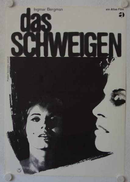 Das Schweigen Originales Deutsches Filmplakat