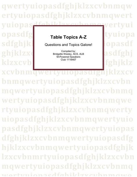 Toastmasters Table Topics Questions Funny Cabinets Matttroy