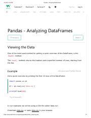 How to Analyze DataFrames with Pandas: Beginner's Guide | Course Hero