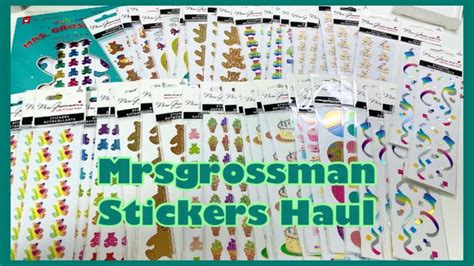 Stickers Haul 미세스그로스만 스티커 하울mrsgrossman Stickers Haul Youtube