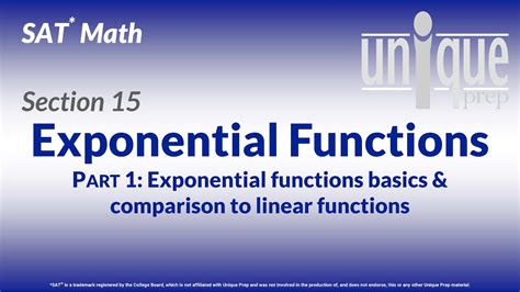 Sat Math 15 Exponential Functions Part 1 Exponential Functions Basics