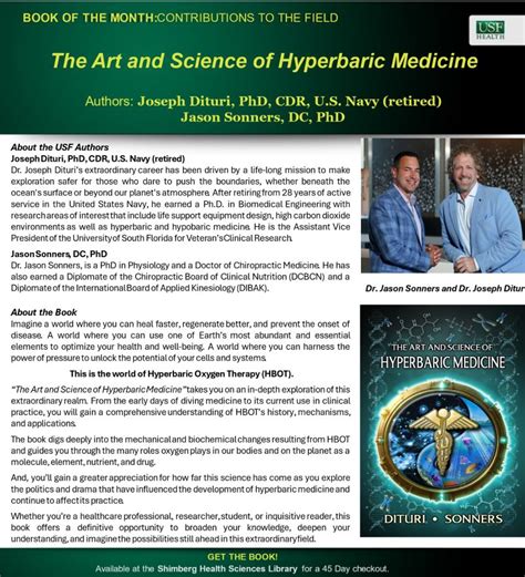 Usfhealth Neurosurgery Hbot Bookofthemonth Hyperbaricmedicine