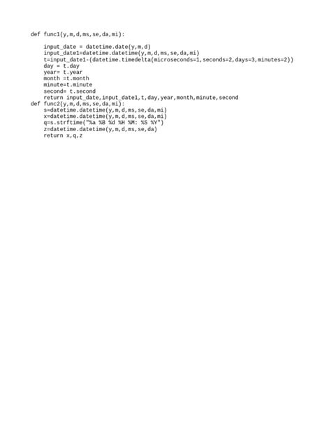Python Built In Package Datetime Pdf