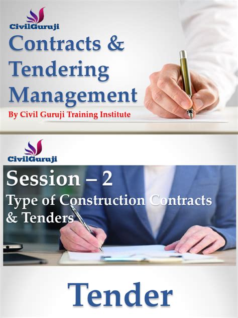 Tutorial 2 Type Of Construction Contracts Tender Pdf Business