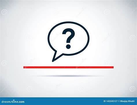 Question Mark Bubble Icon Abstract Flat Background Design Illustration