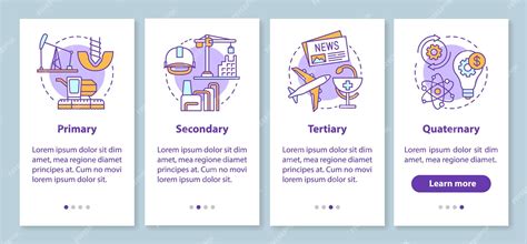 Premium Vector Manufacturing Process Onboarding Mobile App Page Screen With Linear Concepts