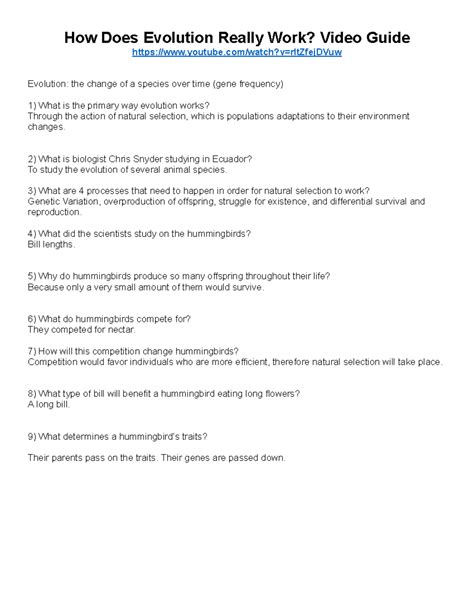 How Does Evolution Work At Lauren Beeston Blog