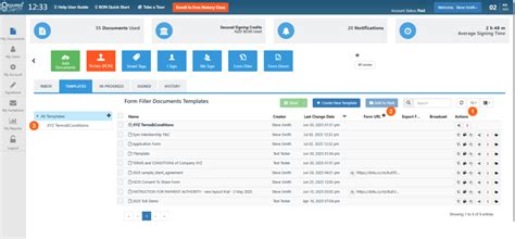 Templates Tab Tools Explained Secured Signing