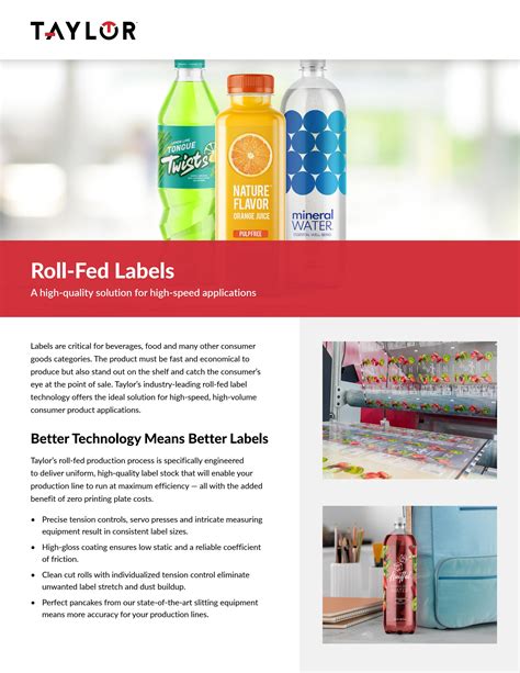 Roll Fed Labels Brochure By Taylor Issuu